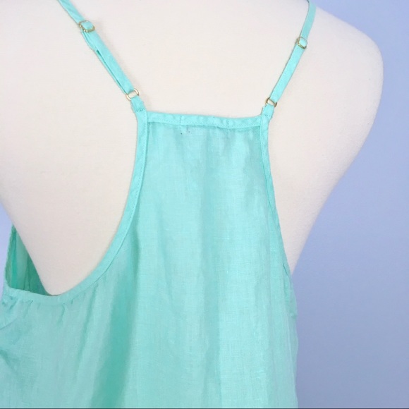 J. Crew Factory | Tops | J Crew Linen Cami Top Tank Top Mint Green ...